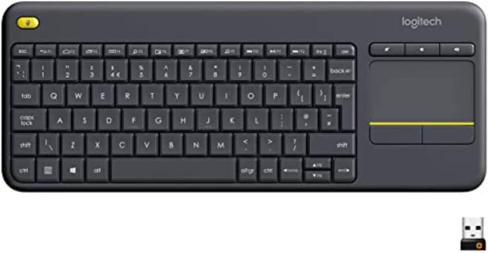 Amazon.com: Logitech - Keyboard with Touchpad Logitech K400 Plus Black ...