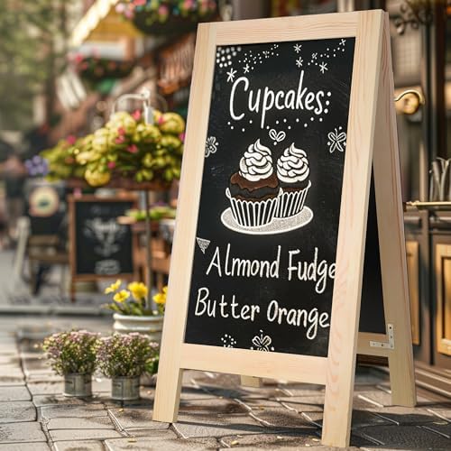 Amazon.com : 20 x 40 Inch Wooden Sandwich Board Signs Outdoor, Chalk ...