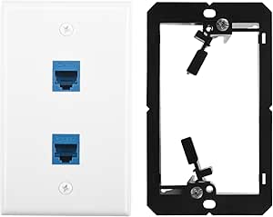 domoi Ethernet Wall Plate with Low Voltage Mounting Bracket,Single Gang ...