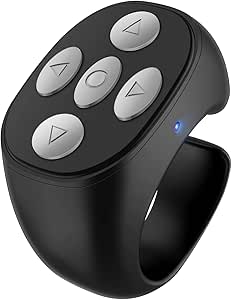 Video Bluetooth Remote Control Phone Wireless Page Turner Fingertip ...