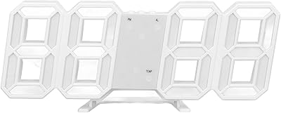 EDUP HOME 3D LED Wall 15” Remote Control Digital Timer Nightlight Watch ...