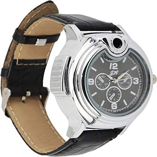 JGG Metal Designer Luxury Rechargeable Watch Pocket Lighter (Brown ...