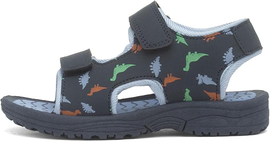 Walkright Colton Boys Blue Dino Easy Fasten Sandal - Size 4 Child UK ...