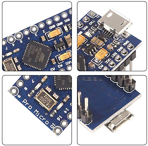 3pcs Pro Micro ATmega32U4 5V 16MHz Micro USB Development Board Module Microcontroller for ...