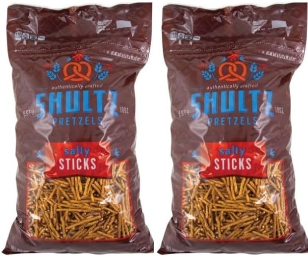 Amazon.com: 2 pack of Shultz Pretzels Salty Stix 3lb Bag