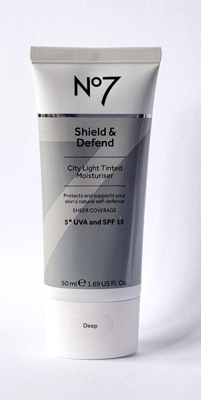 No7 Shield & Defend City Light Tinted Moisturiser - DEEP - spf15, 50ml ...