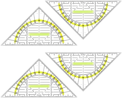 JIANTA 4Pcs Plastic Protractor, 180 Degrees Protractor, 16cm Geometry ...