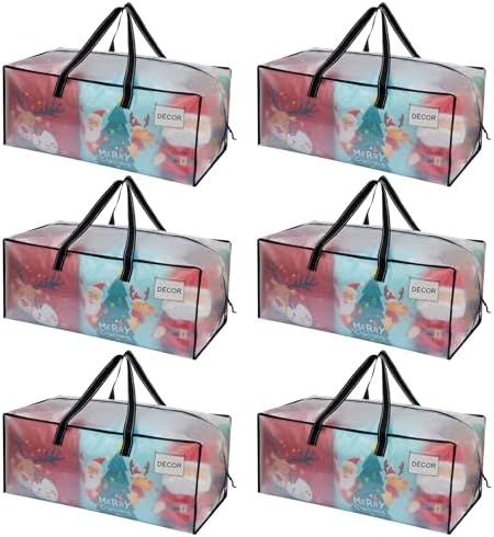 Amazon.com: VENO 6 Pack Heavy Duty Moving Bags, Christmas Storage Bins ...