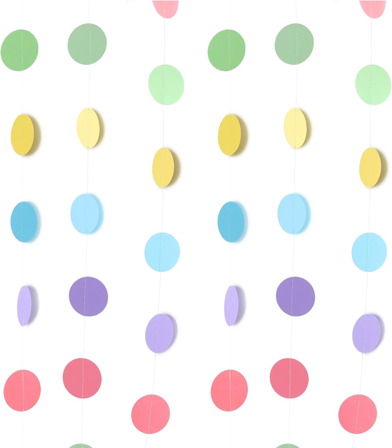 Amazon.com: 5 Pack Circle Dots Paper Party Garland Streamer Backdrop ...