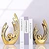 Amazon.com: XMGZQ Home Decor Golden Ceramic Statue,Gold Decor Abstract ...