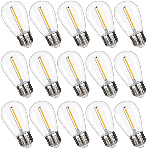 S14 Replacement LED Light Bulbs, Shatterproof & Waterproof 1W S14 LED ...