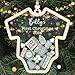 Amazon.com: Baby's First Christmas Ornament 2023 - Personalized Onesie Shape Custom Babys 1st ...