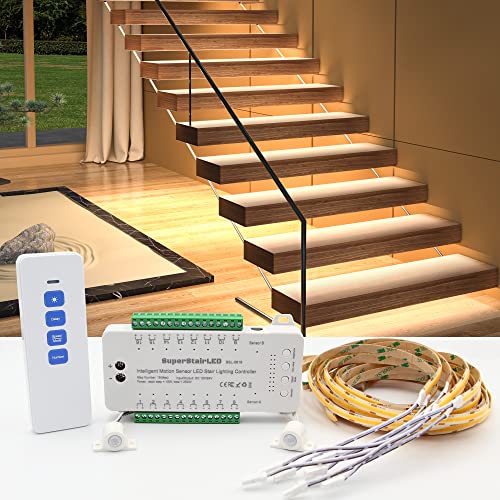 SuperStairLED Intelligent Motion Sensor LED Stair Lighting Complete Set ...