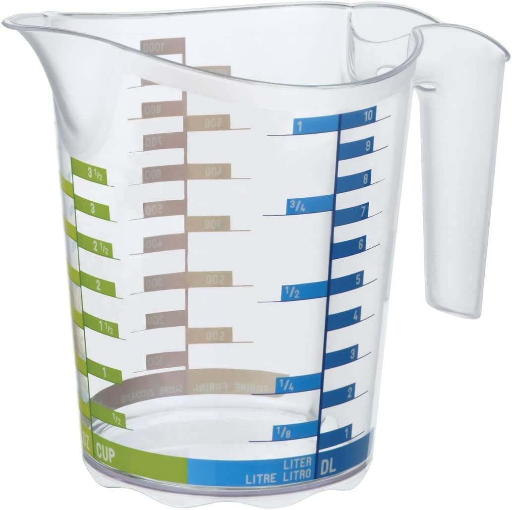 Rotho, Domino, Measuring cup 1 l, Plastic (PP) BPA-free, transparent ...