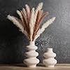Amazon.com: HODEVAS Ceramic Vases Set of 2 for Modern Home Decor,Off White Round Vases,Boho Vase ...