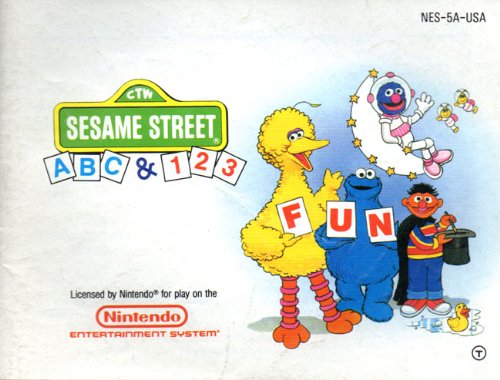 Sesame Street ABC & 123 NES Instruction Booklet / Manual (Nintendo ...