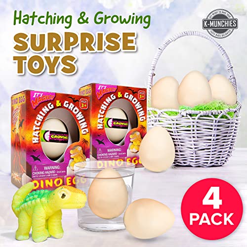 Snapklik.com : K-Munchies Surprise Dino Eggs Toys - 4 Pack Growing And ...