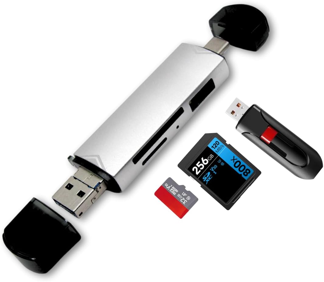 Amazon.com: pTINKS 3-in-1 USB Card Reader. Connectivity for SD, SDHC ...