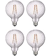 Harwez Light Bulbs, 4W Dimmable Decorative Large Unique Amber Globe ...
