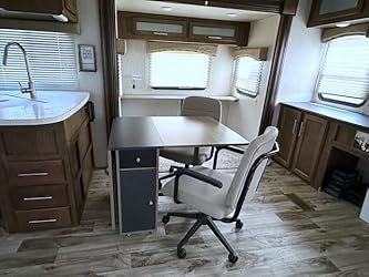 Amazon.com: FUNROLUX Folding Dining Table with Storage Rack and 2 ...