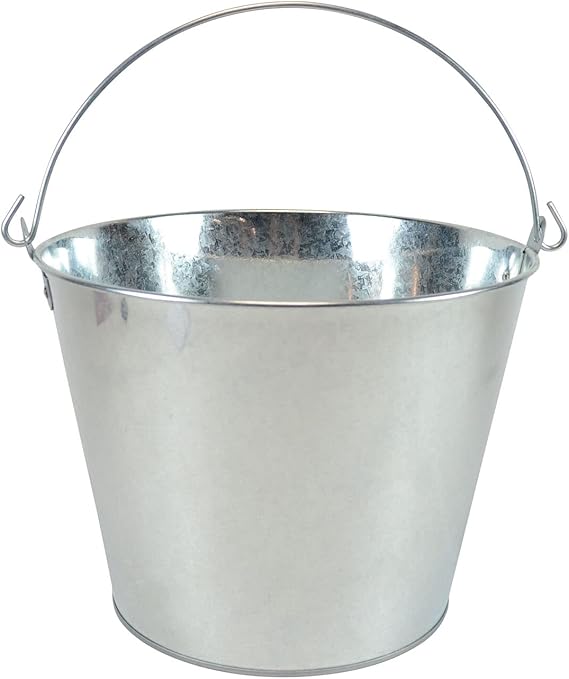 Amazon.com: 5-Quart Galvanized Pail Beer Bucket 9x9x7 inches (Pack of 1 ...