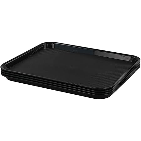 Amazon.com: HOMMP Plastic Rectangular Fast Food Serving Trays, Set of 4 ...