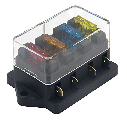 Battery Disconnect Switch Ginsco 4-Way Fuse Block Panel - Waterproof ...