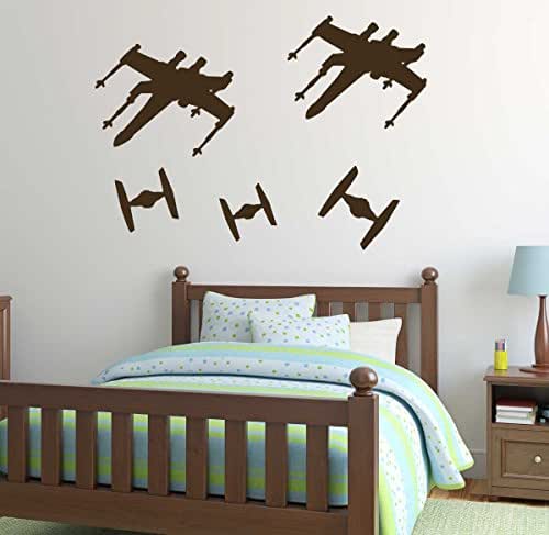 Amazon.com: Star Wars Wall Decals - TIE Fighters Versus X-Wing ...