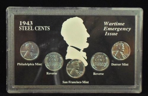 Uncirculated 1943 Steel Cents Wartime Emergency Issue Set at Amazon's ...