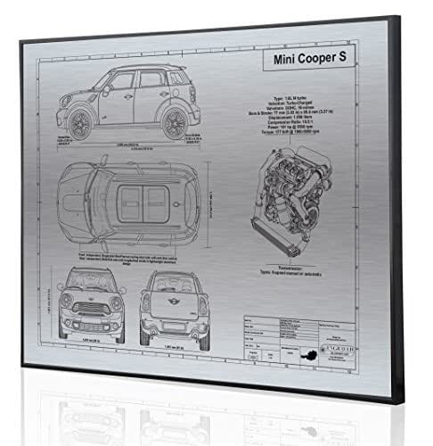 Amazon.com: Mini Cooper S Countryman All4 Blueprint Artwork-Laser ...
