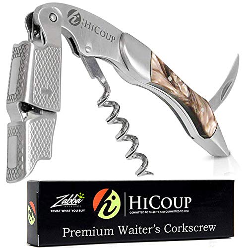 Waiters Corkscrew by HiCoup - Professional Stainless Steel with Black ...