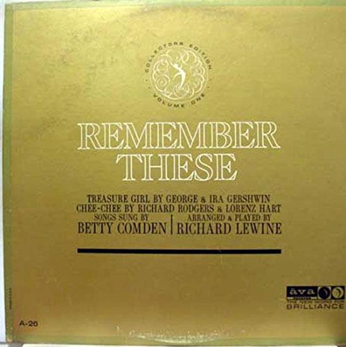 Amazon.com: BETTY COMDEN / RICHARD LEWINE REMEMBER THESE vinyl record ...