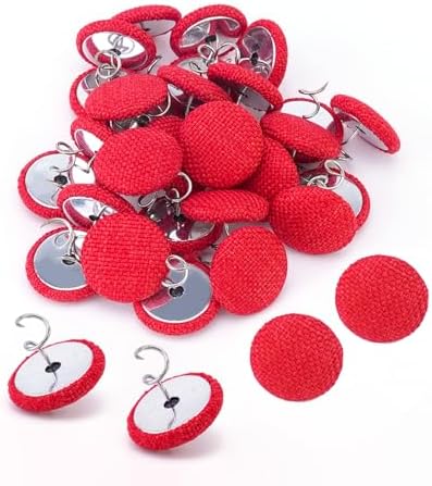 Amazon.com - 25 Pcs Upholstery Tacks-Fabric Covered Button Twist Pins ...