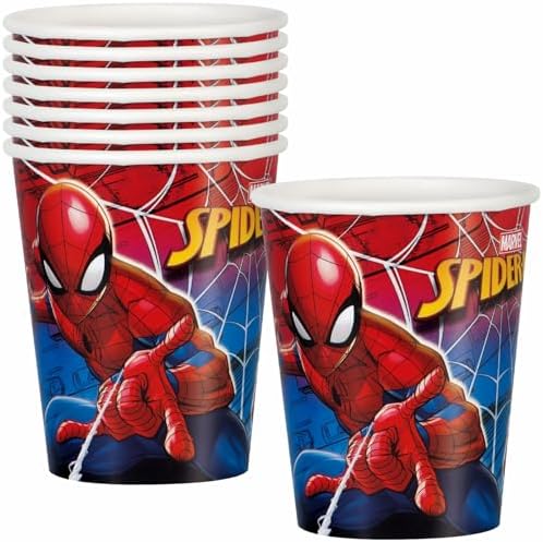 Amazon.com: Unique Amazing Spider-Man Paper Cups - 9 oz (Pack of 8 ...