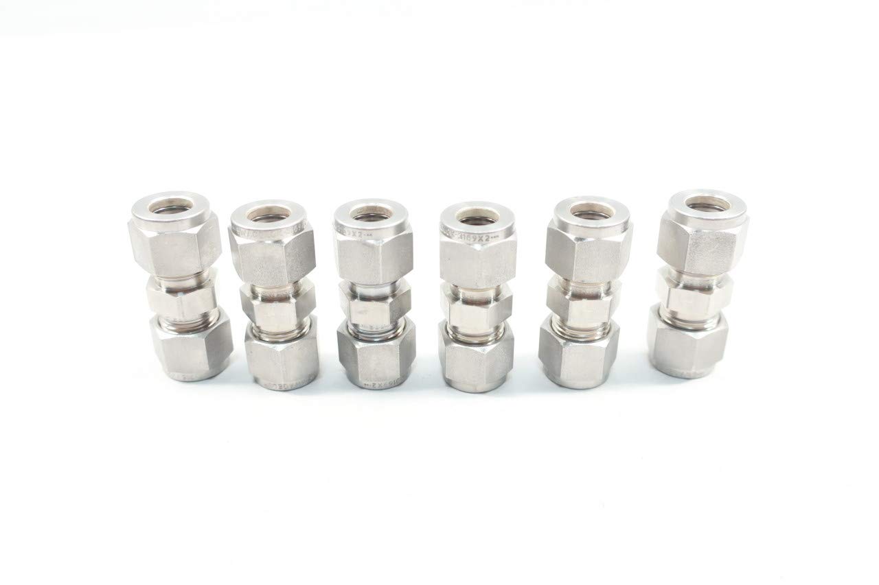 Box of 6 SWAGELOK SS-600-6 Stainless Union 3/8IN Tube: Amazon.com ...