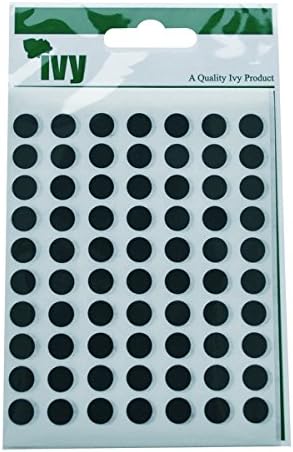490 Black 8mm Sticky Coloured Dots Easy Peel Self Adhesive Colour ...