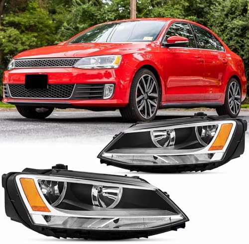 Amazon.com: labwork Headlight Assembly Replacement for Jetta 2011-2018 ...