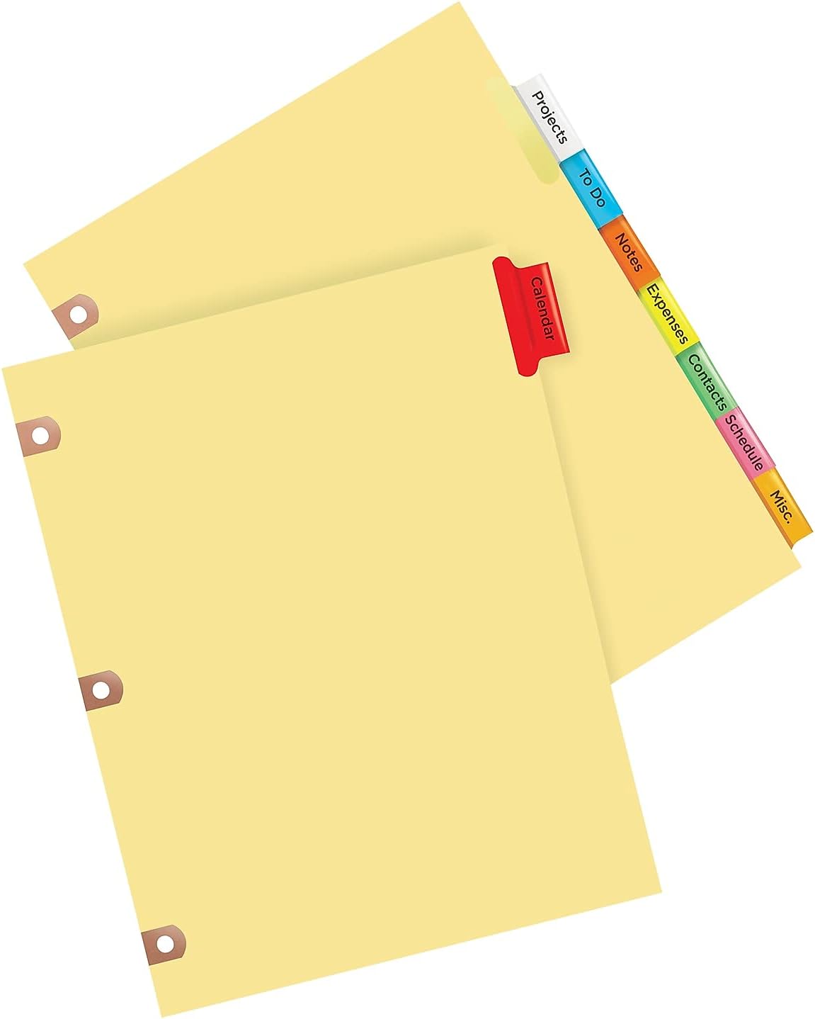 Avery Separadores insertables con pestaña grande, papel pulido, 8 ...