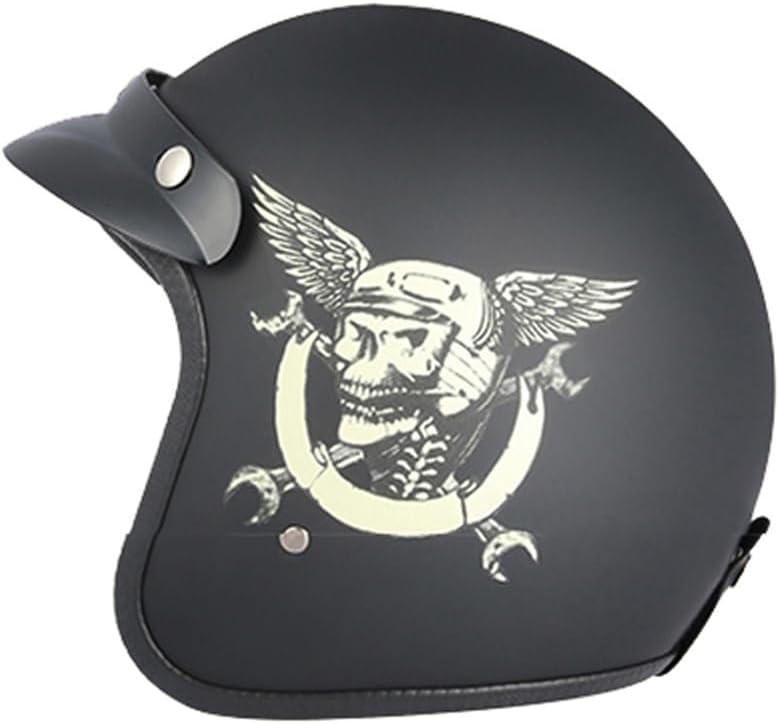 Amazon.com: GJH 3/4 Open Face Motorcycle Helmets Collection - Vintage ...