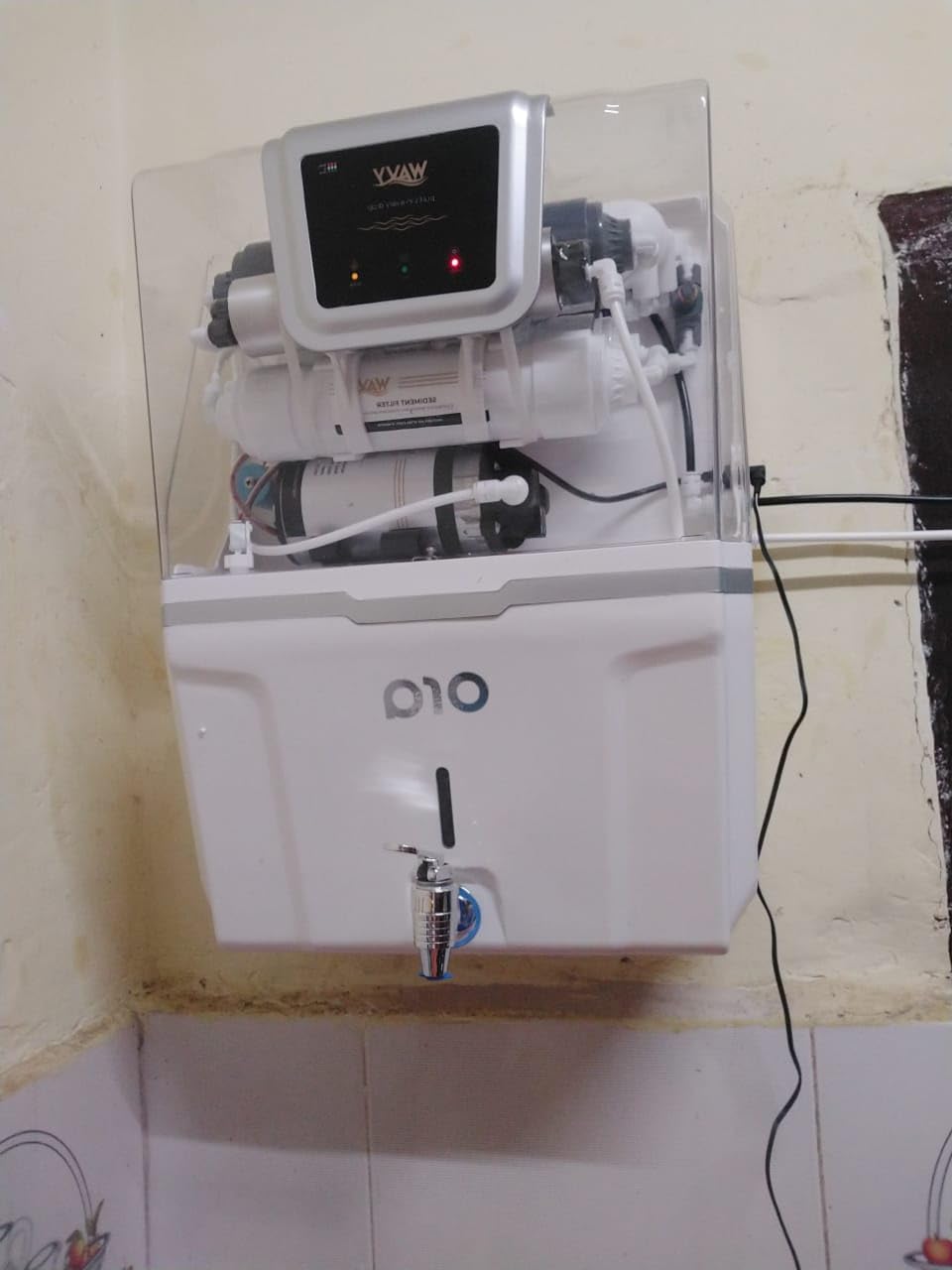 Wavy Ora (White) RO+UV+ZINC ALKALINE + TDS Advanced Multi Stage Water ...