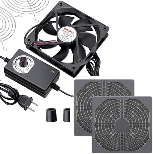 Amazon.com: Wathai 120mm x 25mm AC Powered Computer Fan with AC Plug ...