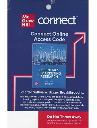 Connect Access Code Card for Essentials of Marketing Research, 6th ...