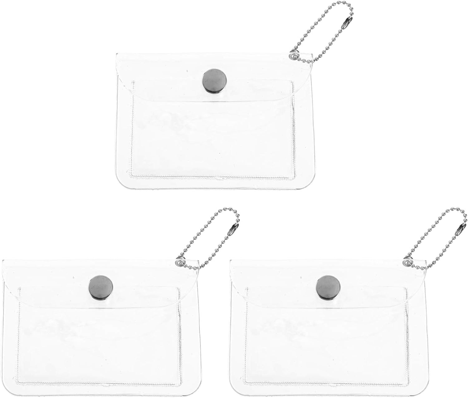Amazon.com: 3 Pcs Clear Women's Transparent Waterproof Card Holder ...