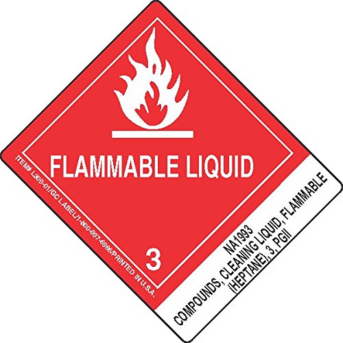 GC Labels-L309P3157, NA1993 Compounds, Cleaning Liquid, Flammable ...