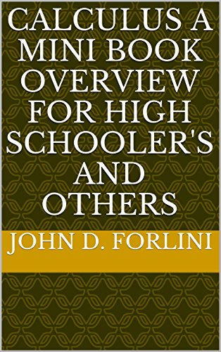 Calculus A Mini Book Overview for High Schooler's and Others (Mini Book ...