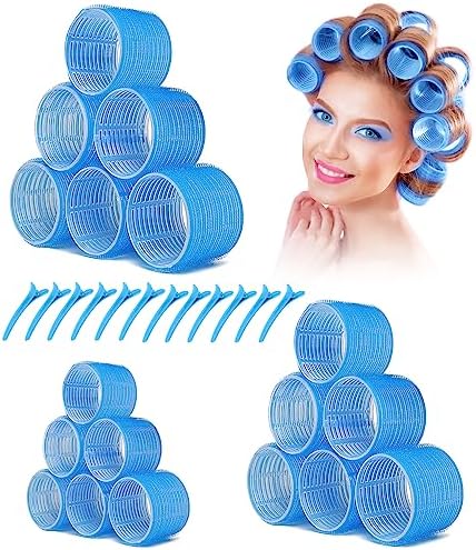 Amazon.com : 6 Pack Super Jumbo Self Grip Hair Rollers Pro Salon ...