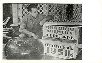 World's Largest Watermelon Hope, Arkansas AR Original Antique Postcard ...
