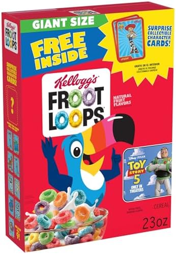 Amazon.com: Kellogg's Froot Loops Breakfast Cereal, Good Source of ...