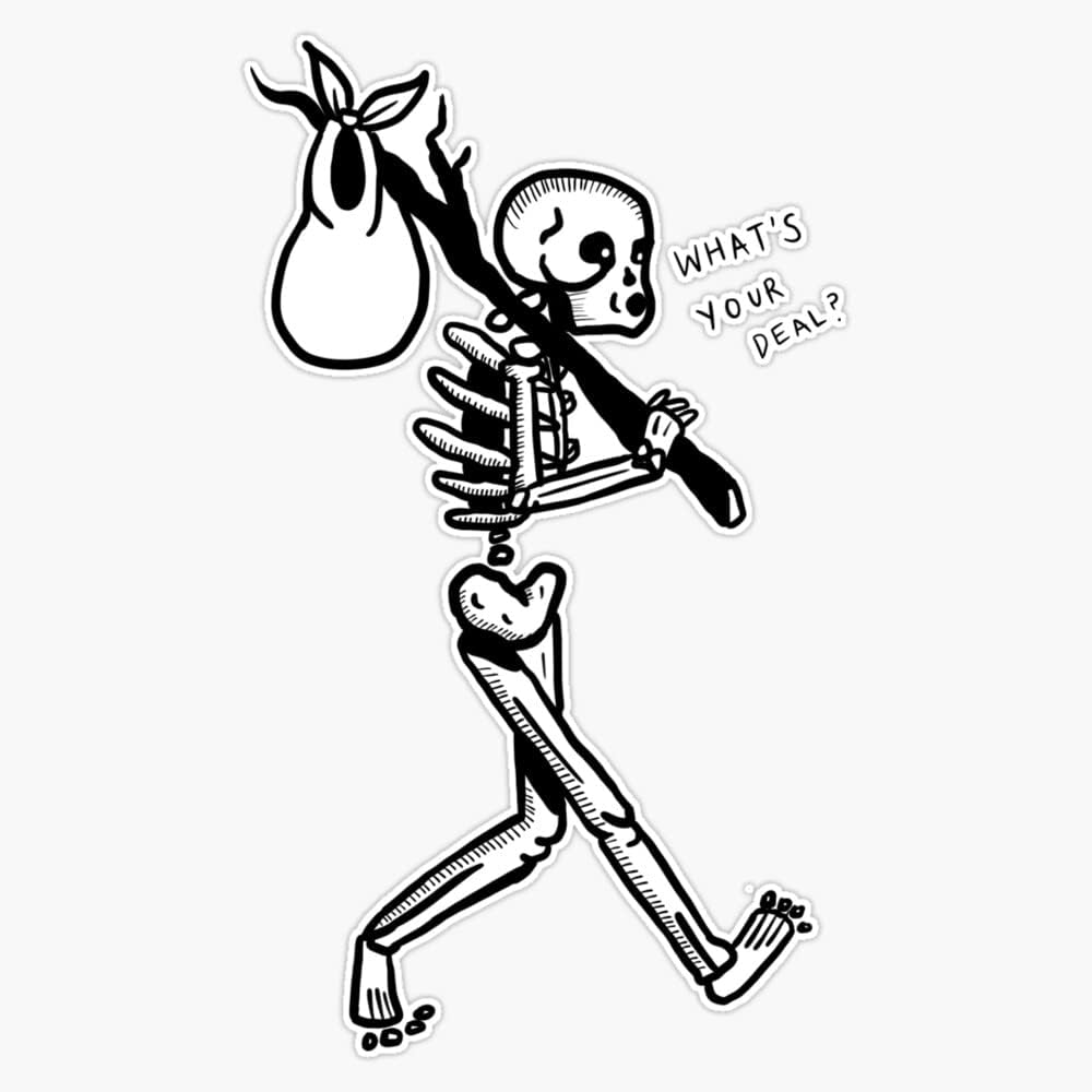 Amazon.com - Creeper Skeleton Sticker Bumper Sticker Vinyl Decal 5"