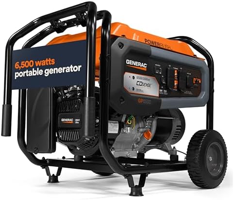 Amazon.com : Generac 7683 GP6500 6,500-Watt Gas-Powered Portable ...